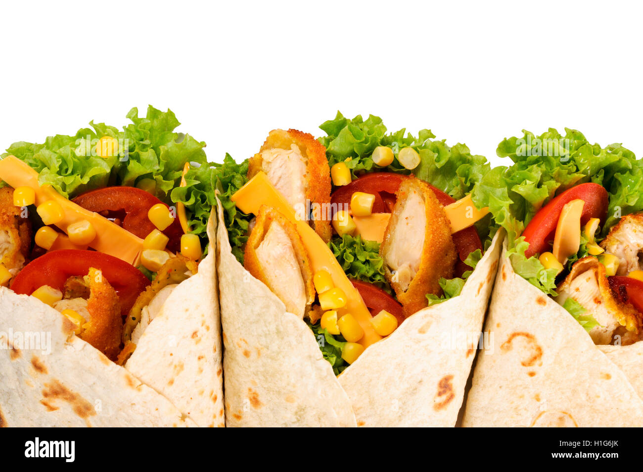 Pitta bread chicken wraps hi-res stock photography and images - Alamy