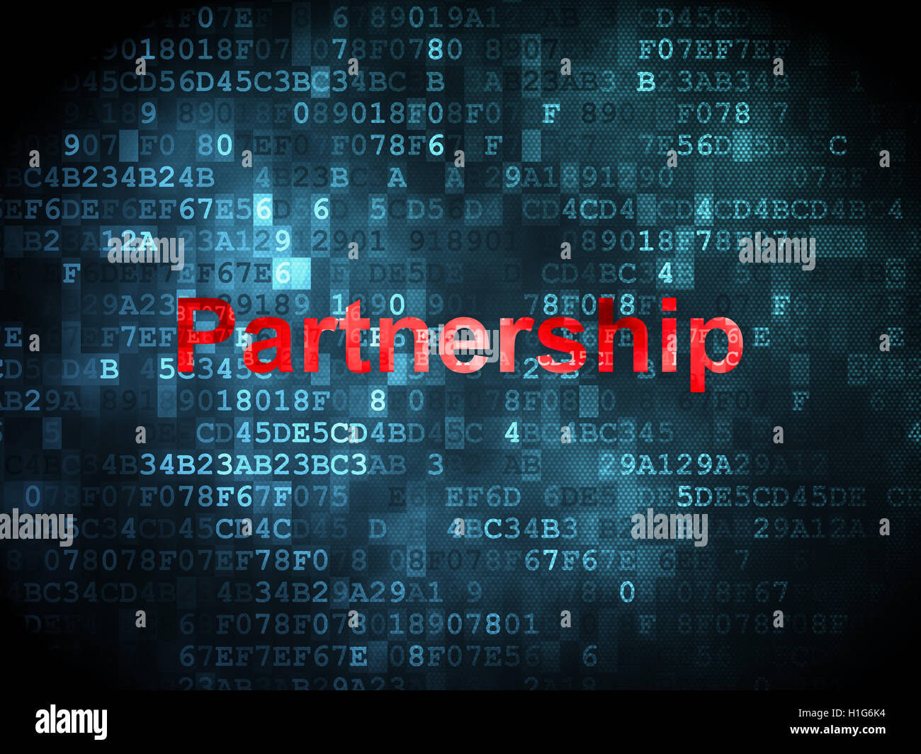 Finance concept: Partnership on digital background Stock Photo - Alamy