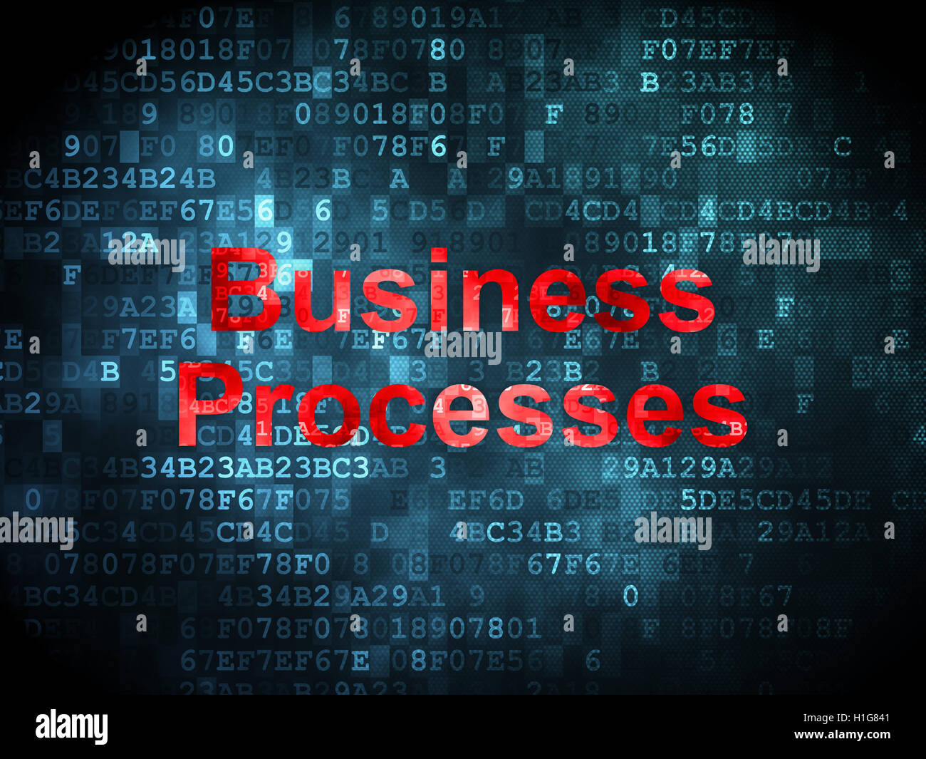 Business concept: Business Processes on digital background Stock Photo ...