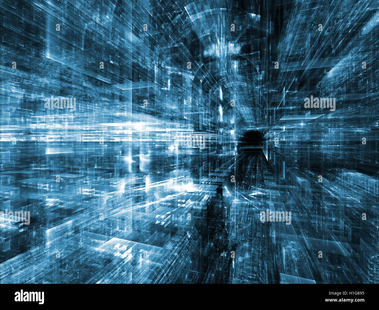 Virtual Life of City Stock Photo - Alamy