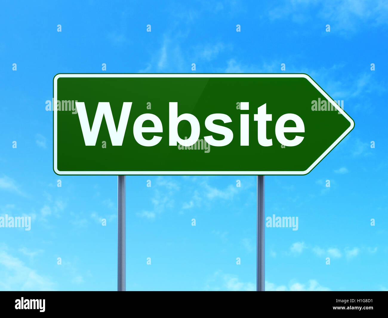 Web development concept: Website on road sign background Stock Photo ...