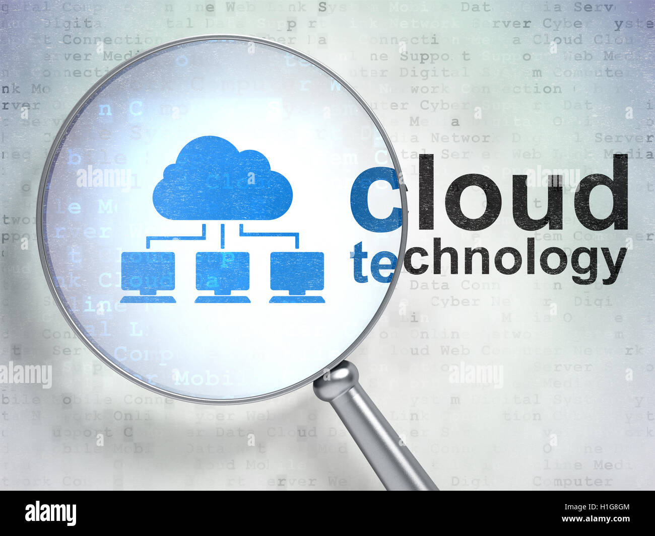 Cloud technology concept: Cloud Network and Cloud Technology with ...