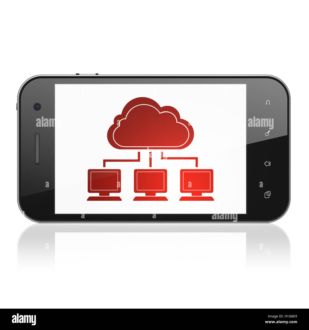 Cloud computing concept: Cloud Network on smartphone Stock Photo - Alamy