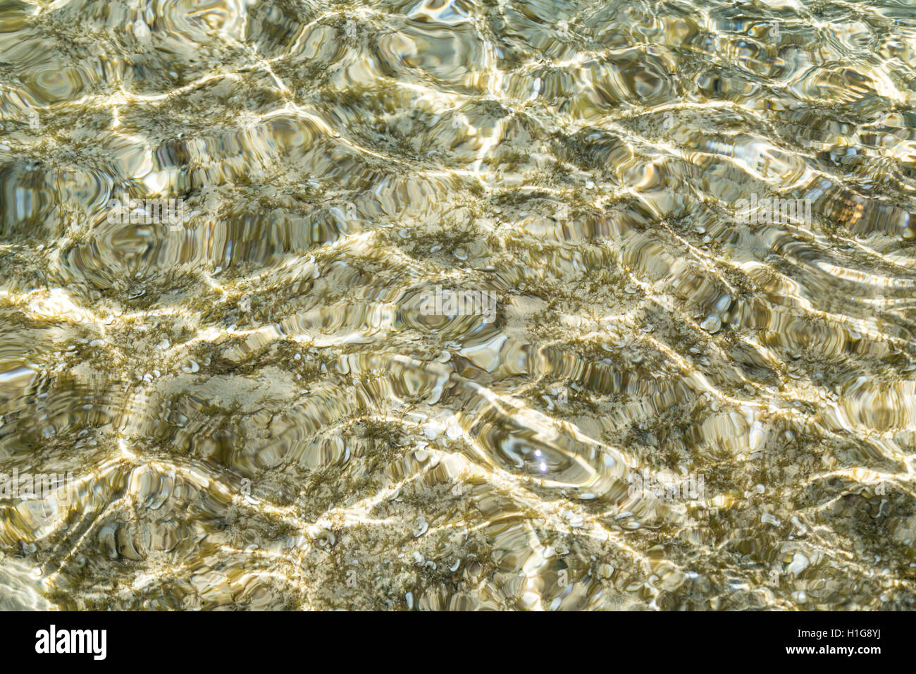 clear ocean water surface with reflections for backgrounds Stock Photo ...