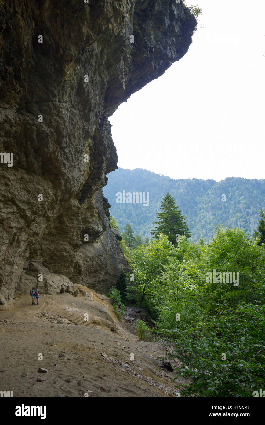 View of Alum Cave in the Great Smoky Mountains National Park Stock ...