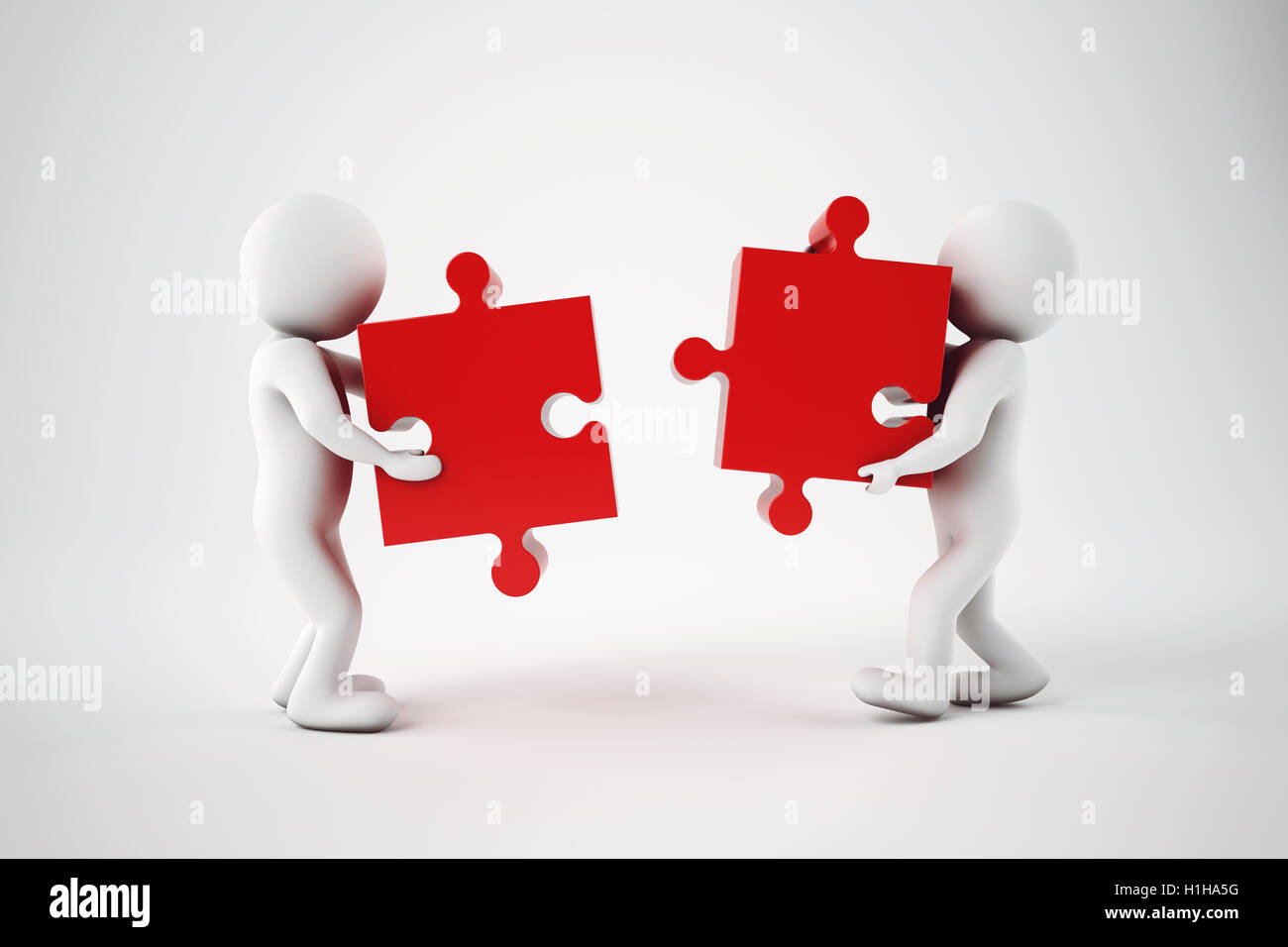 3d white people work team hi-res stock photography and images - Alamy