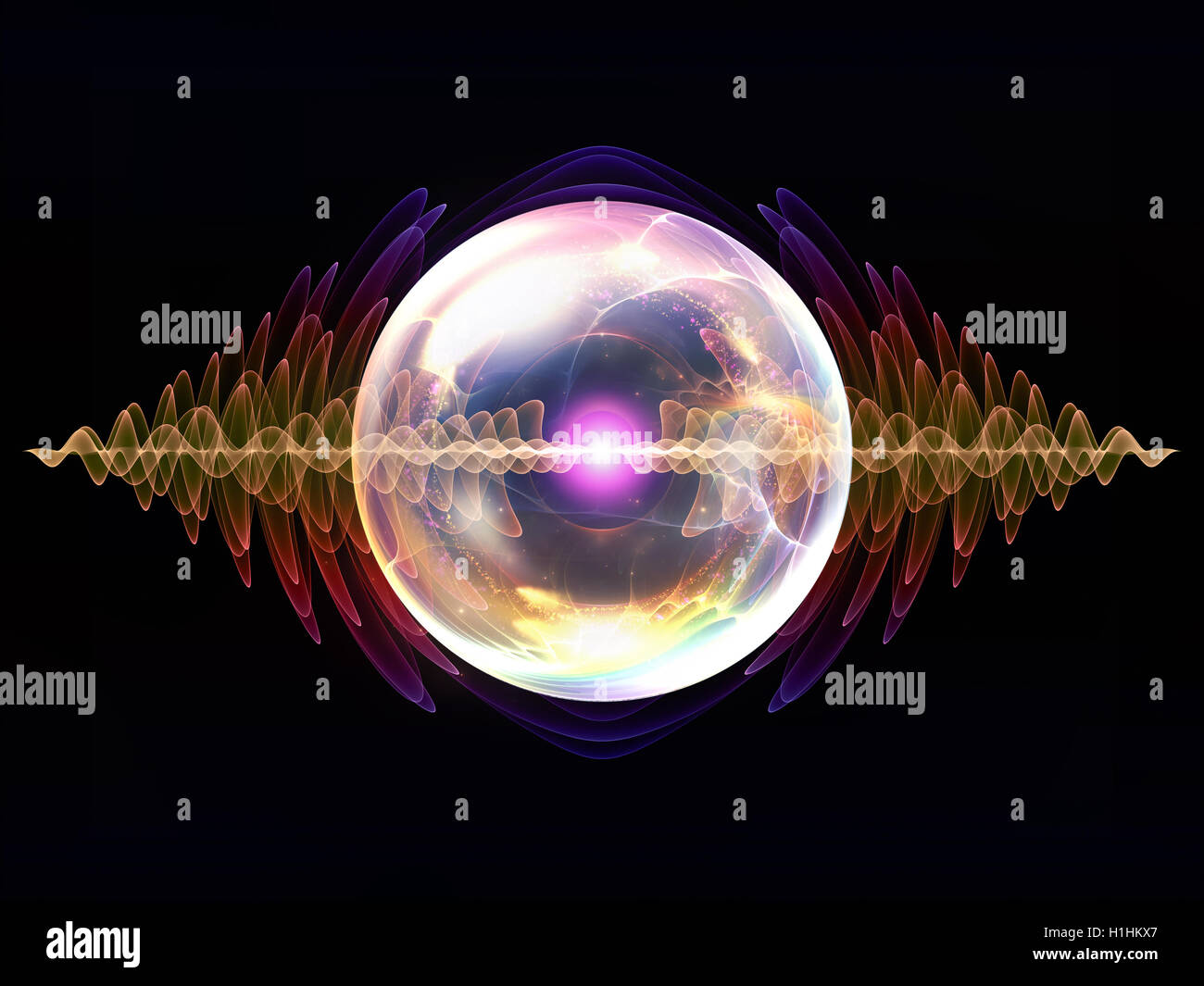 Virtual Wave Particle Stock Photo - Alamy