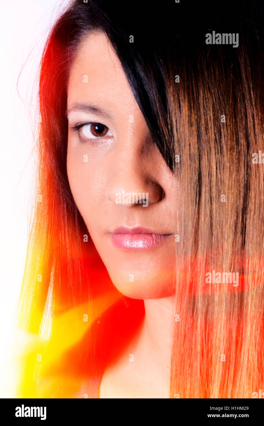 Portrait with abstract background hi-res stock photography and images ...