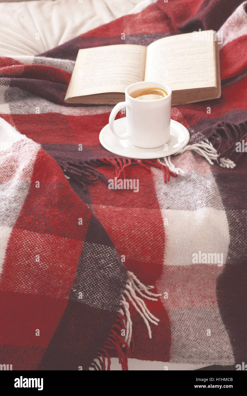 Tea and reading Stock Photo - Alamy