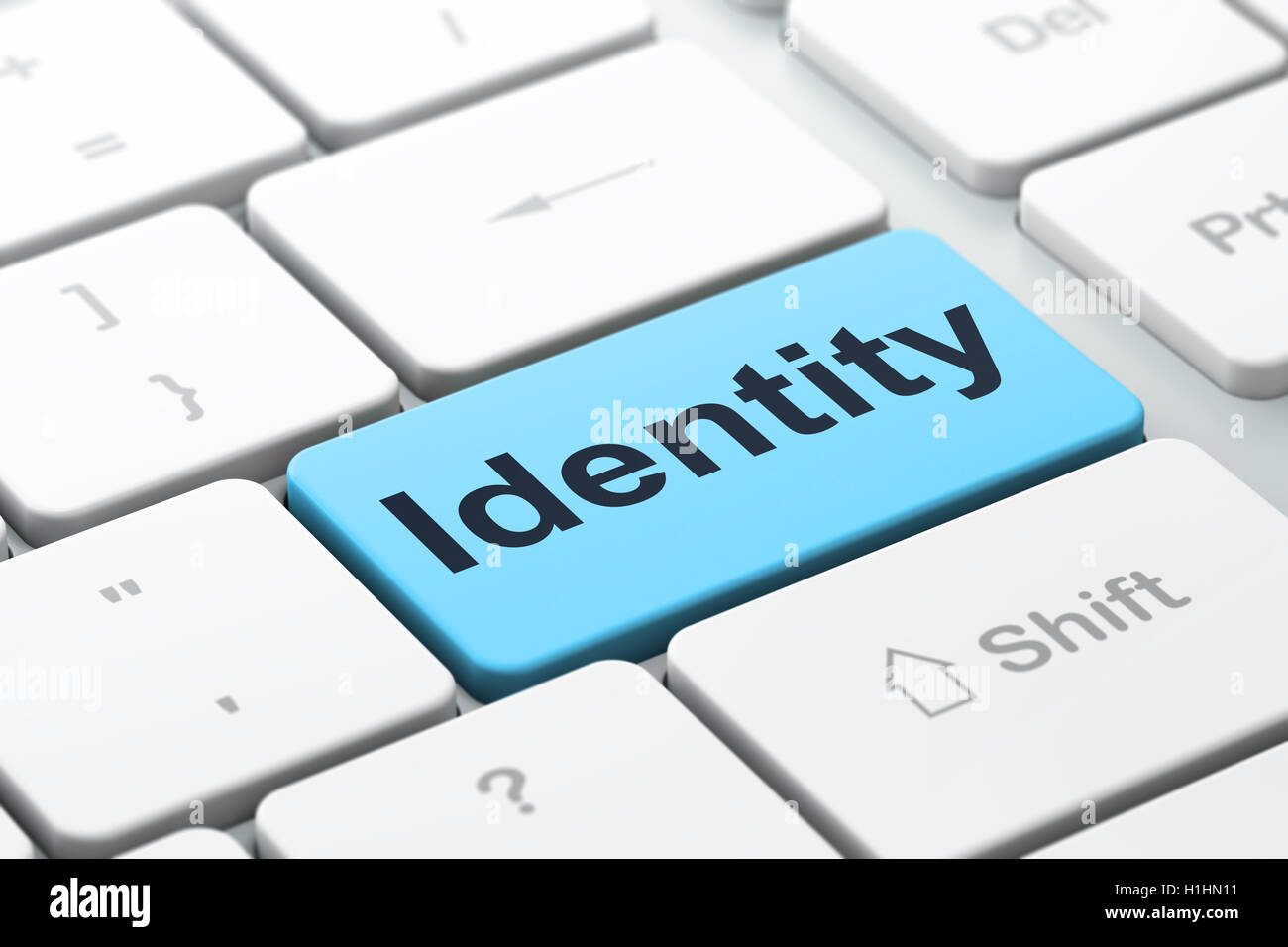 Privacy concept: Identity on computer keyboard background Stock Photo ...