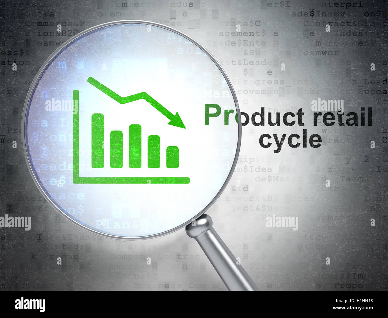Advertising concept: Decline Graph and Product retail Cycle with ...