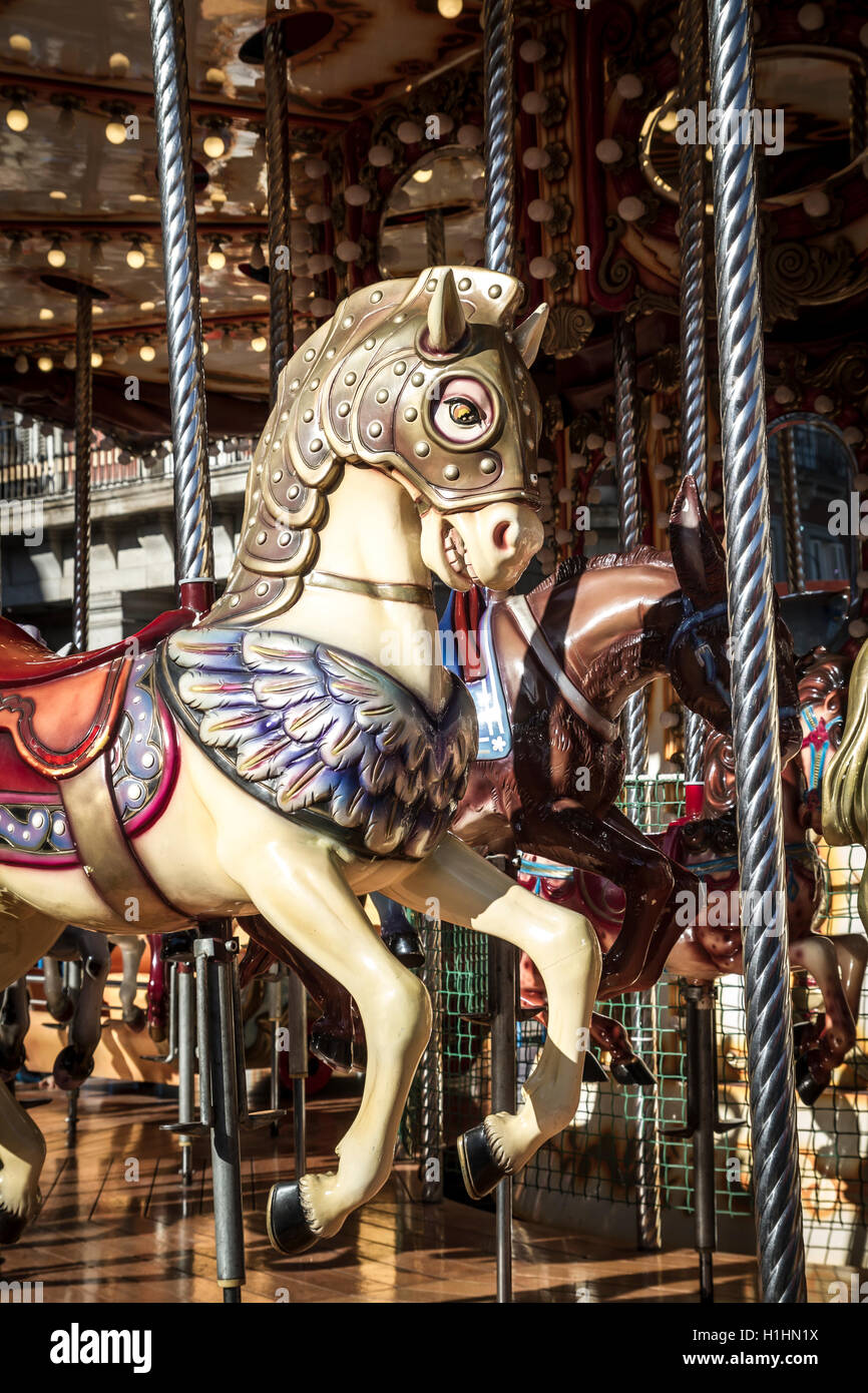 carousel, marry-go-round, Image of the city of Madrid, its chara Stock ...