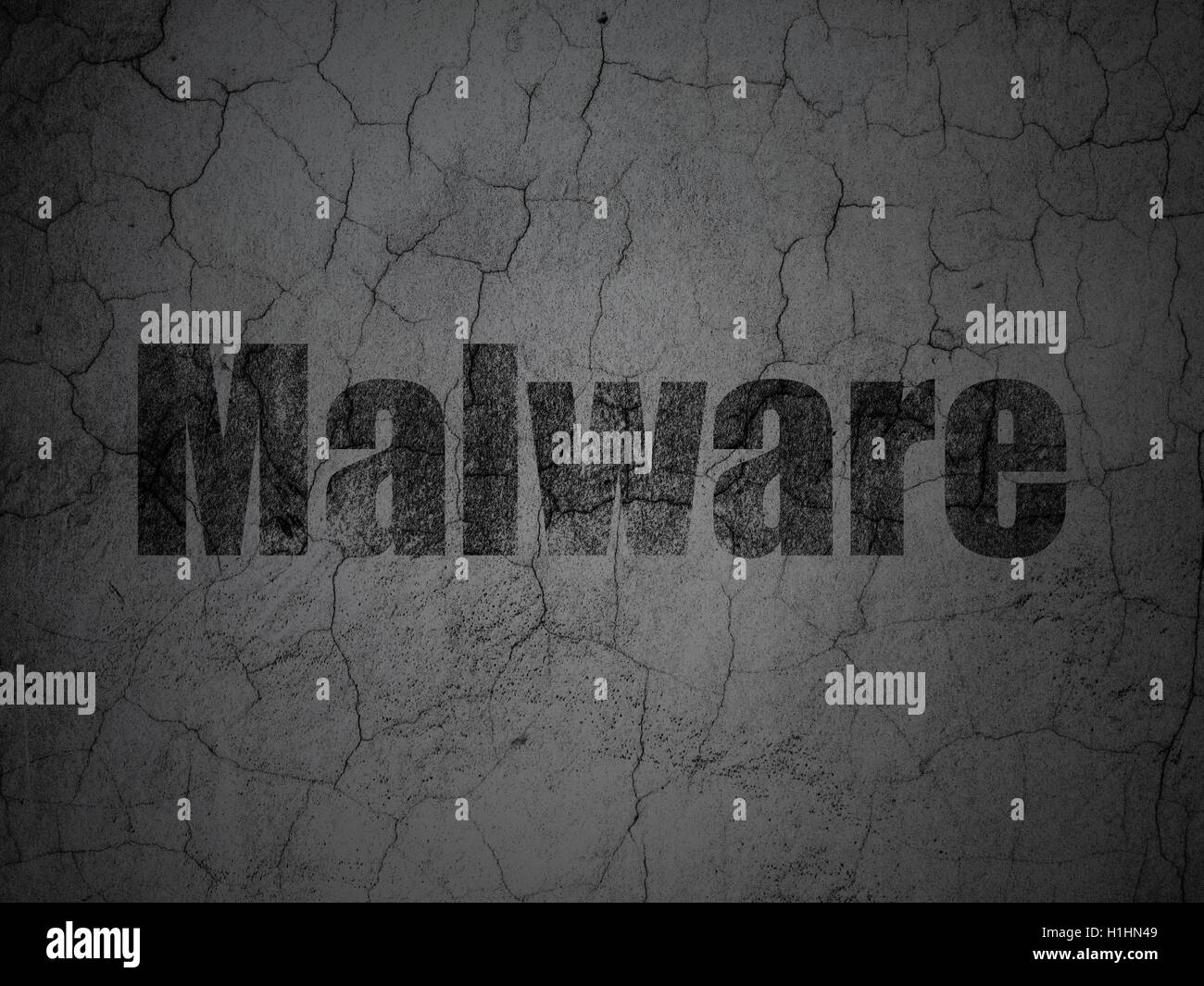 Safety concept: Malware on grunge wall background Stock Photo - Alamy
