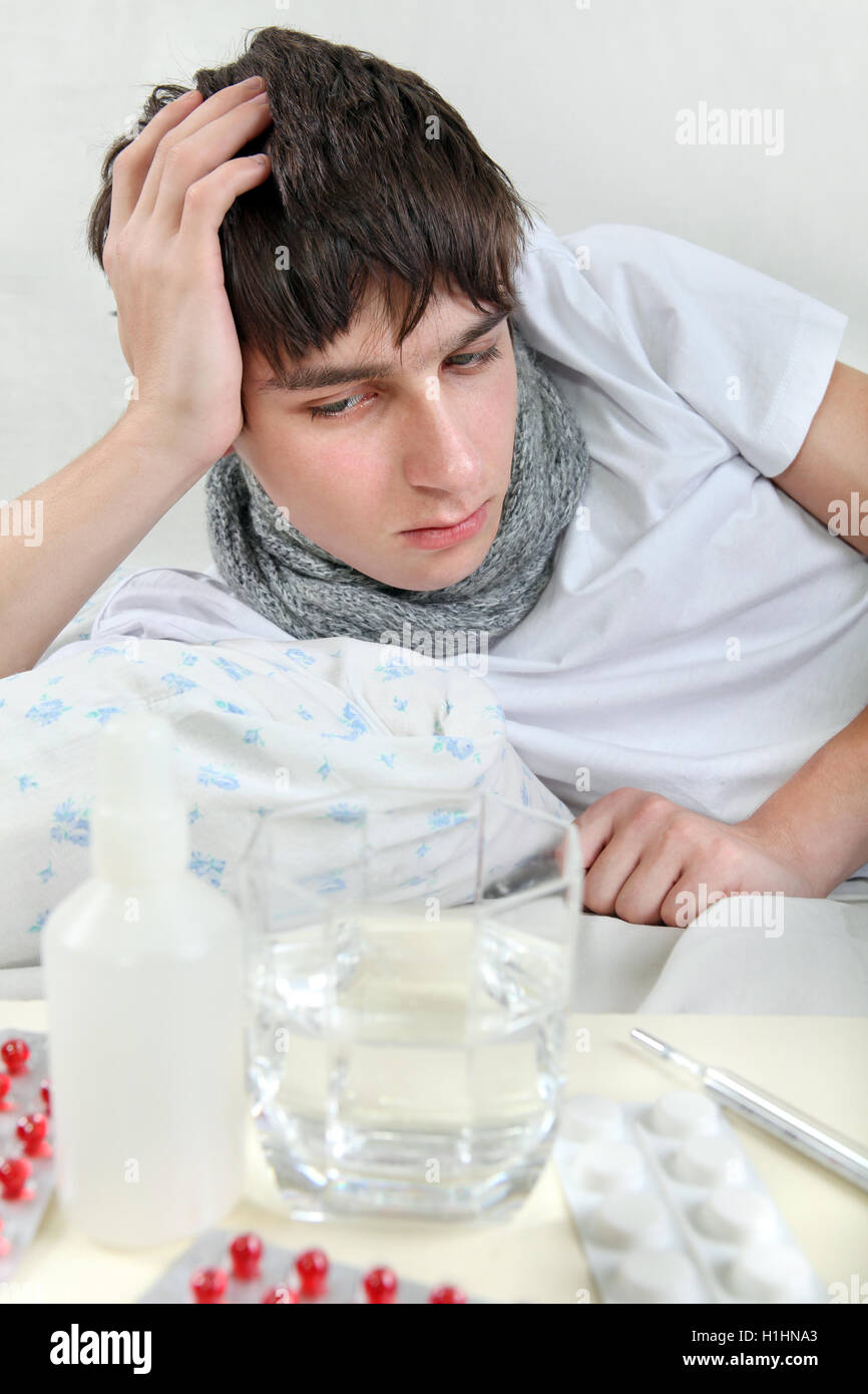 Sick Young Man Stock Photo - Alamy