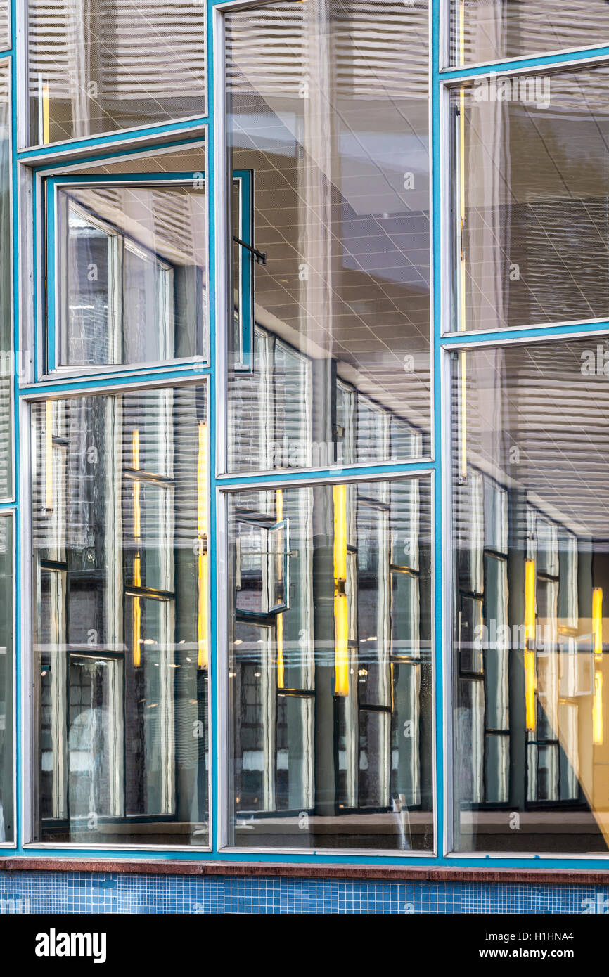 looking through an old window with reflections Stock Photo - Alamy