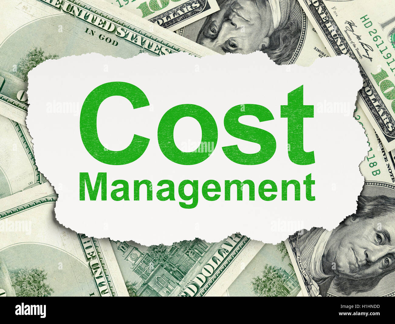 Finance concept: Cost Management on Money background Stock Photo - Alamy