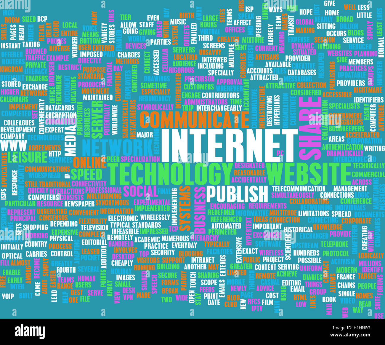Internet Word Cloud Stock Photo - Alamy