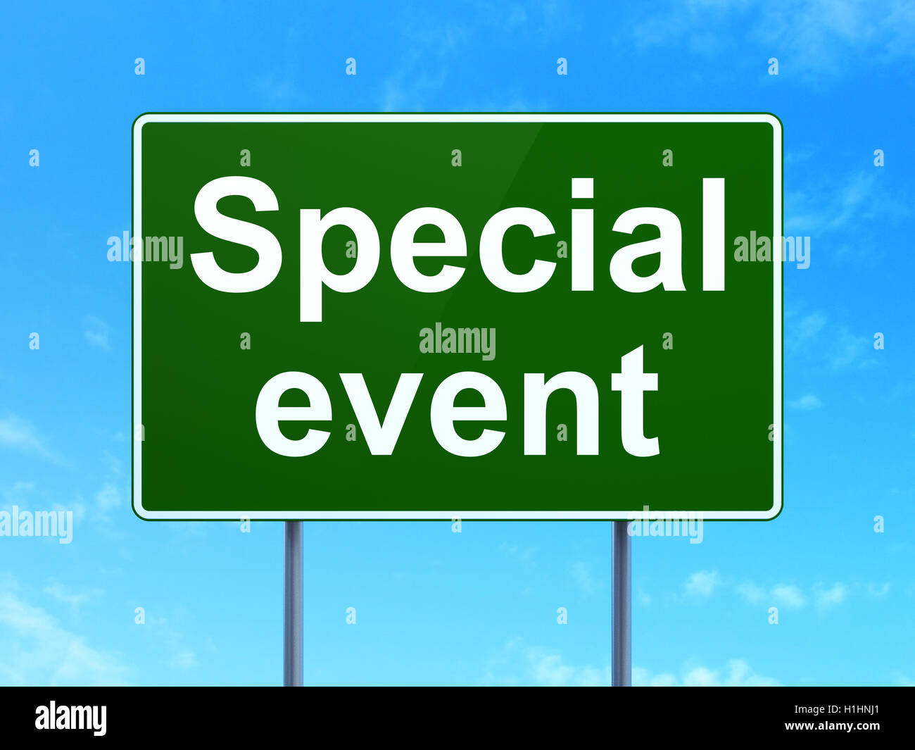 Finance concept: Special Event on road sign background Stock Photo - Alamy