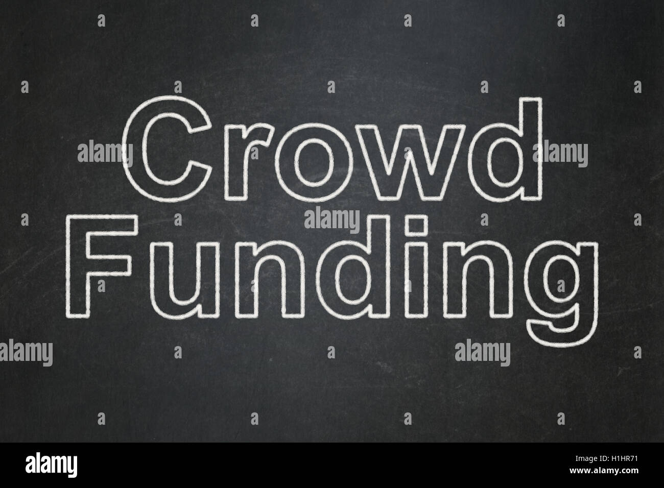 Business concept: Crowd Funding on chalkboard background Stock Photo ...