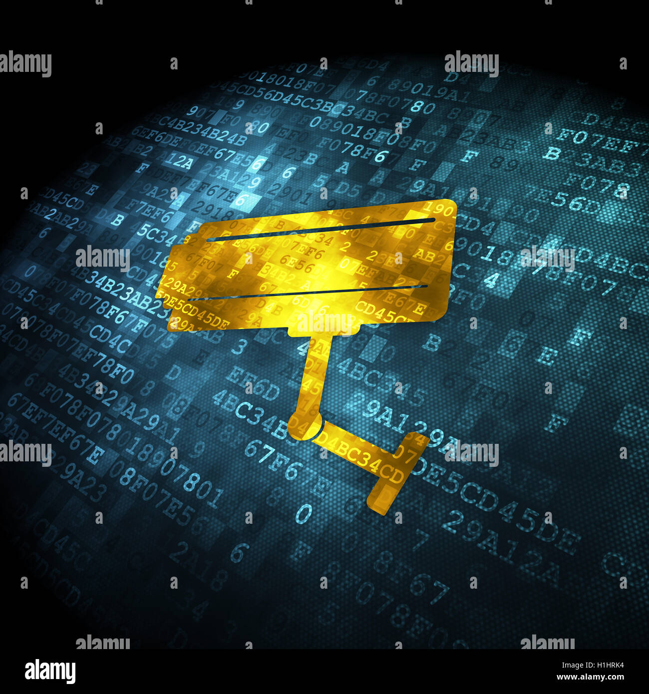 Security concept: Cctv Camera on digital background Stock Photo - Alamy