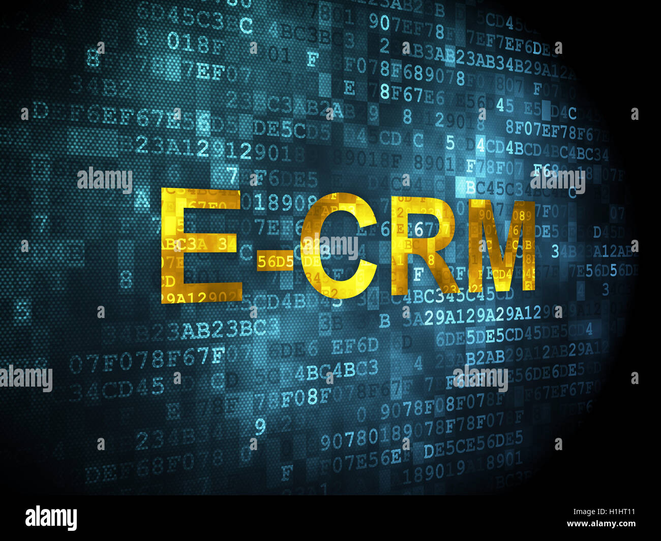 Business concept: E-CRM on digital background Stock Photo - Alamy