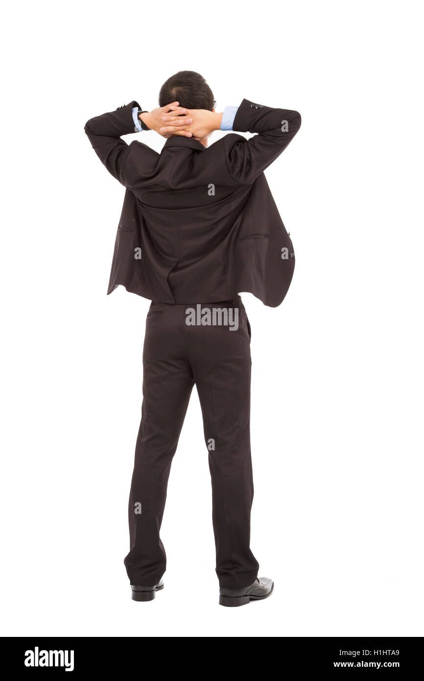 businessman standing ,enjoy free time and relaxing Stock Photo - Alamy