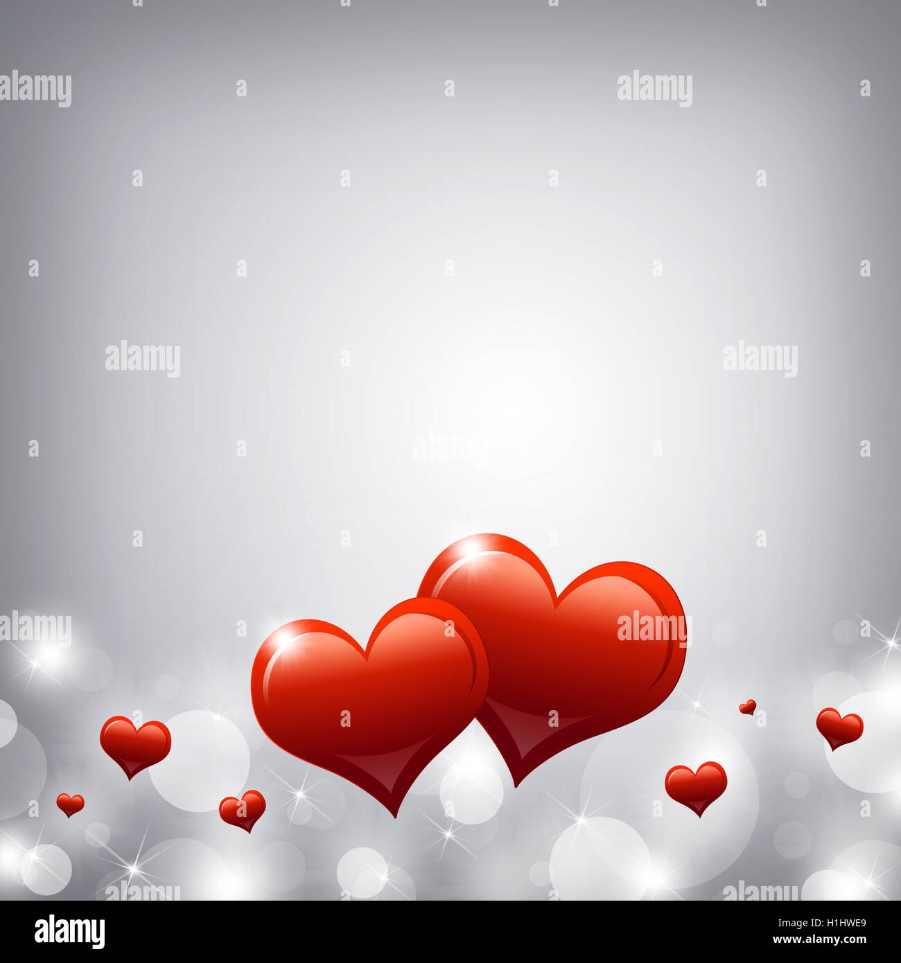 Two red hearts. Abstract background Stock Photo - Alamy