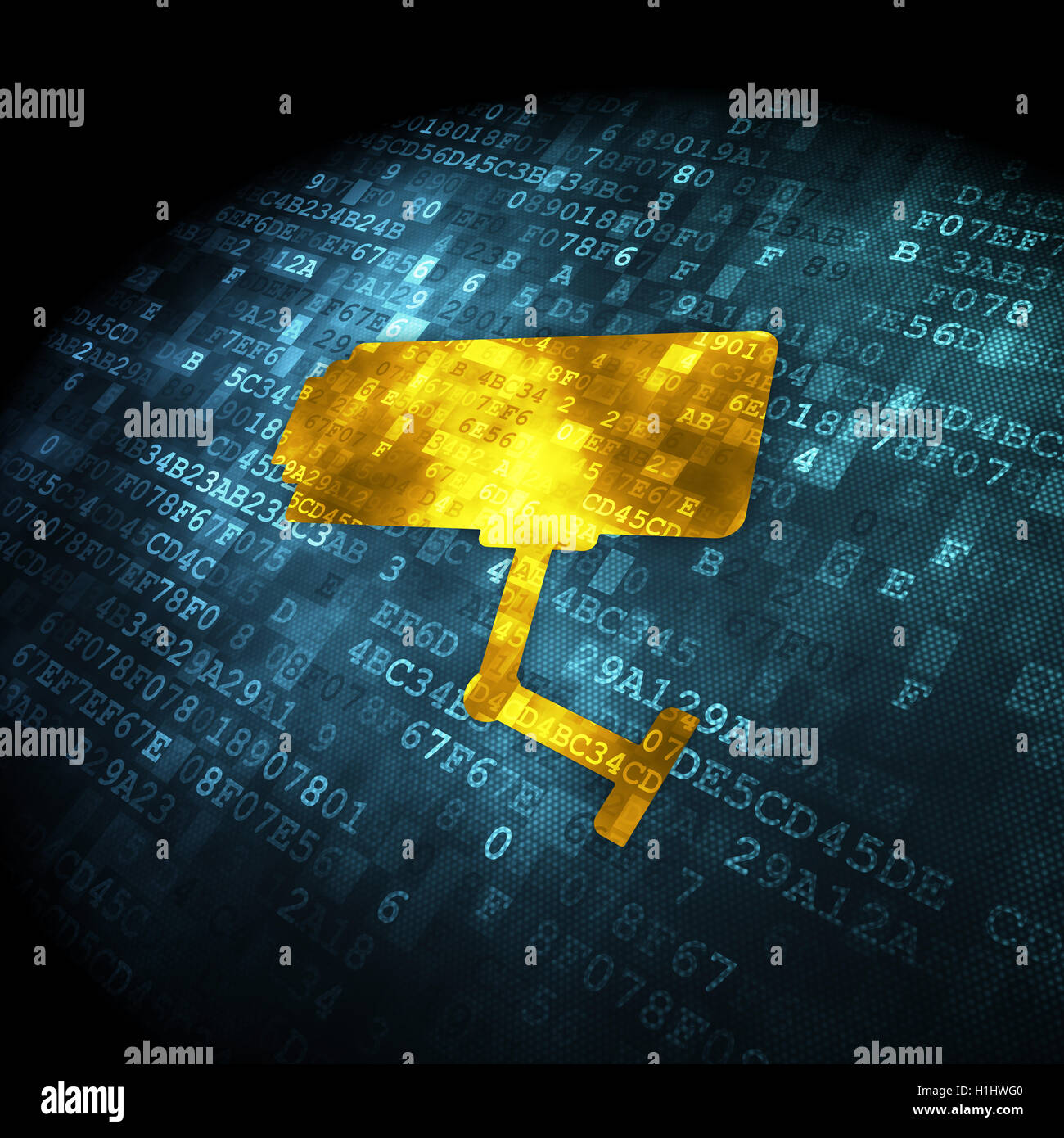 Privacy concept: Cctv Camera on digital background Stock Photo - Alamy