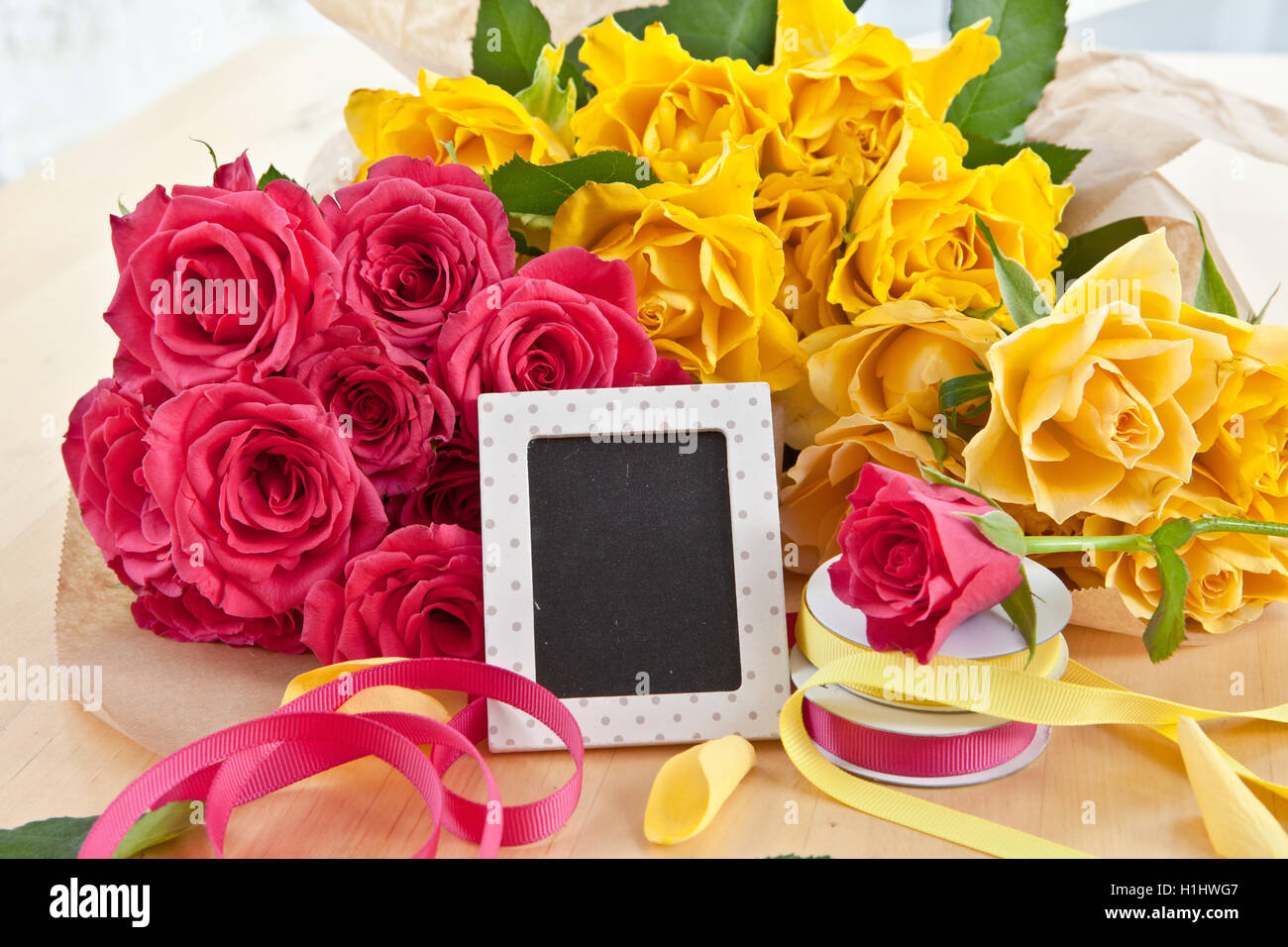 Fresh colorful roses Stock Photo - Alamy