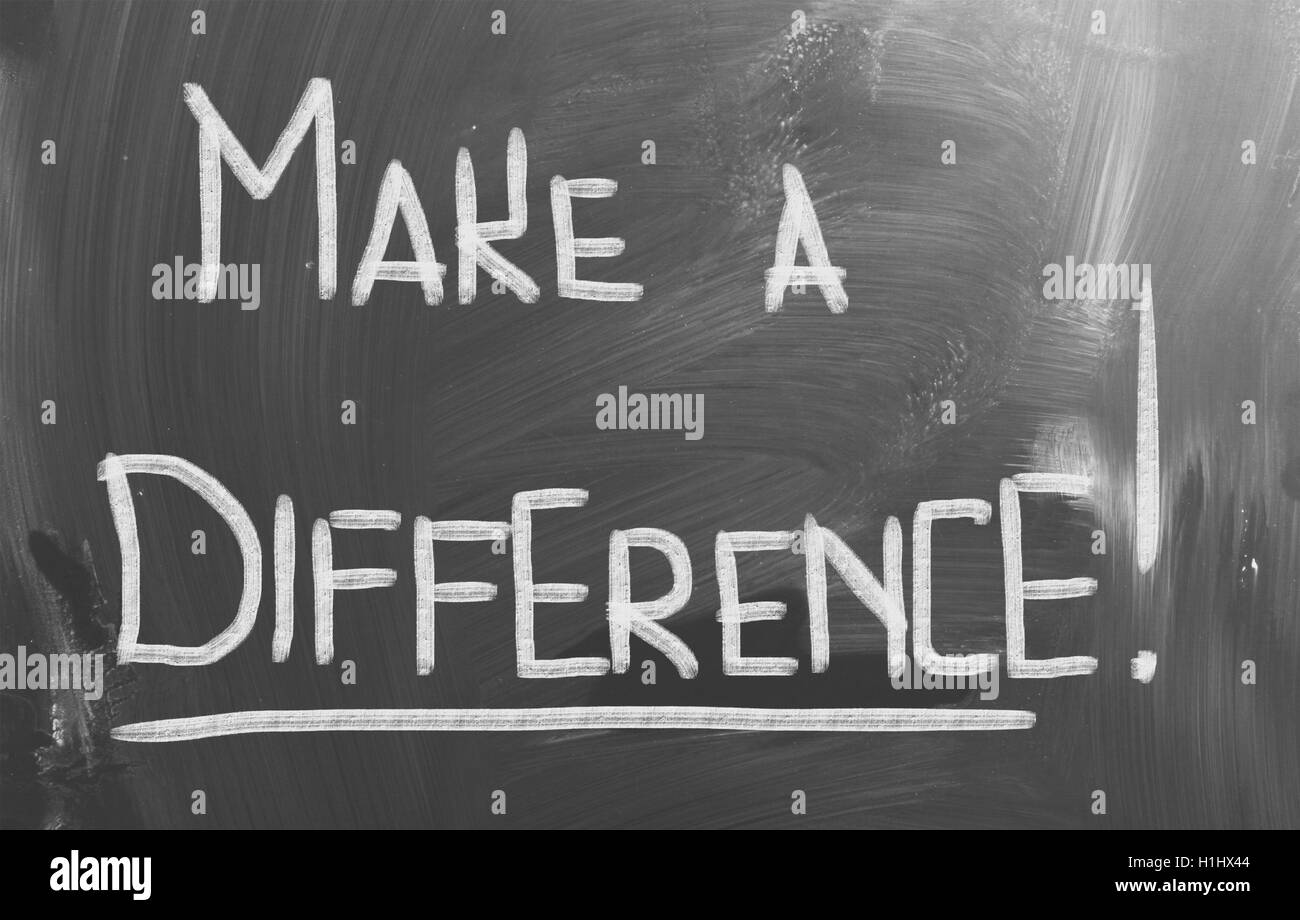 Make A Difference Concept Stock Photo - Alamy