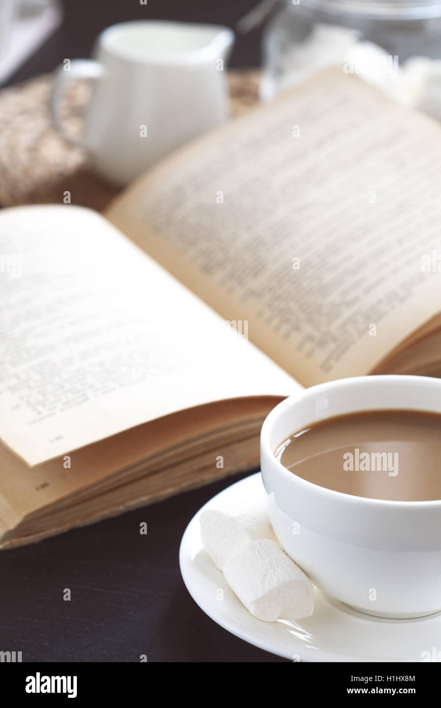 Coffee and book Stock Photo - Alamy