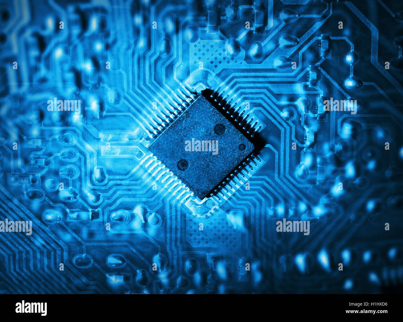 Futuristic integrated circuit Stock Photo - Alamy