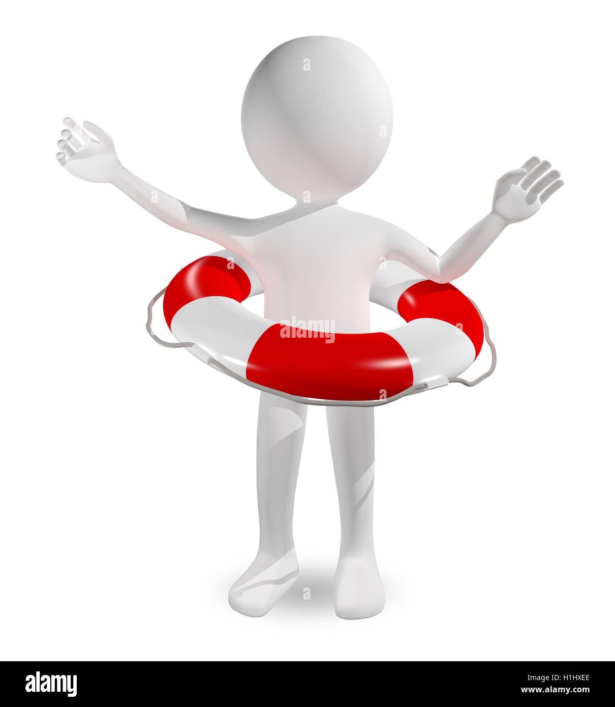 man with a life ring Stock Photo - Alamy