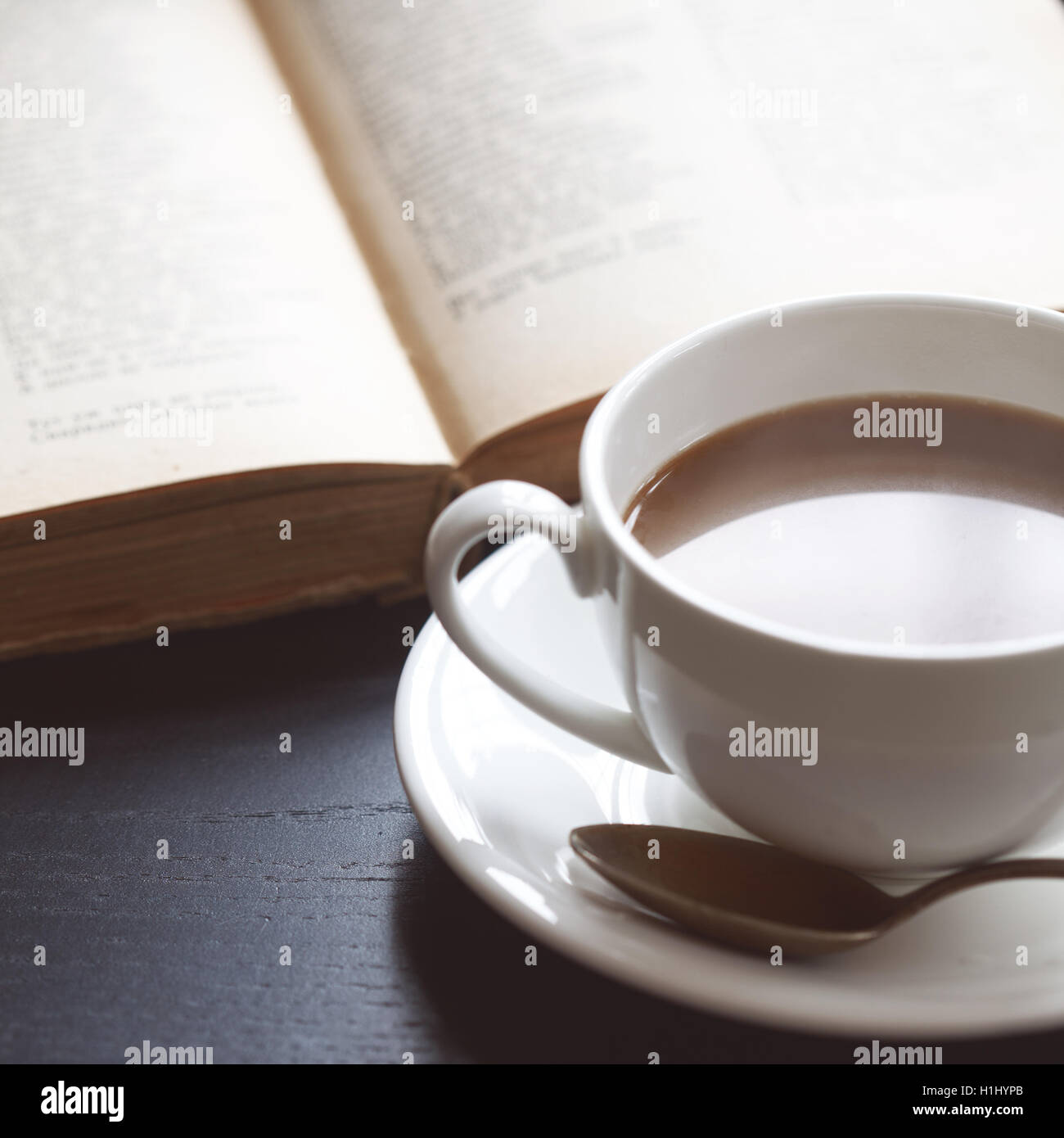 Coffee and book Stock Photo - Alamy