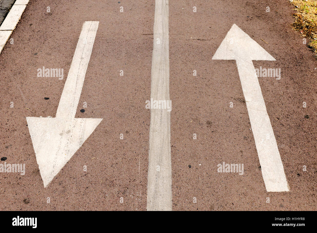 Street signs road marking arrow forward left hi-res stock photography ...