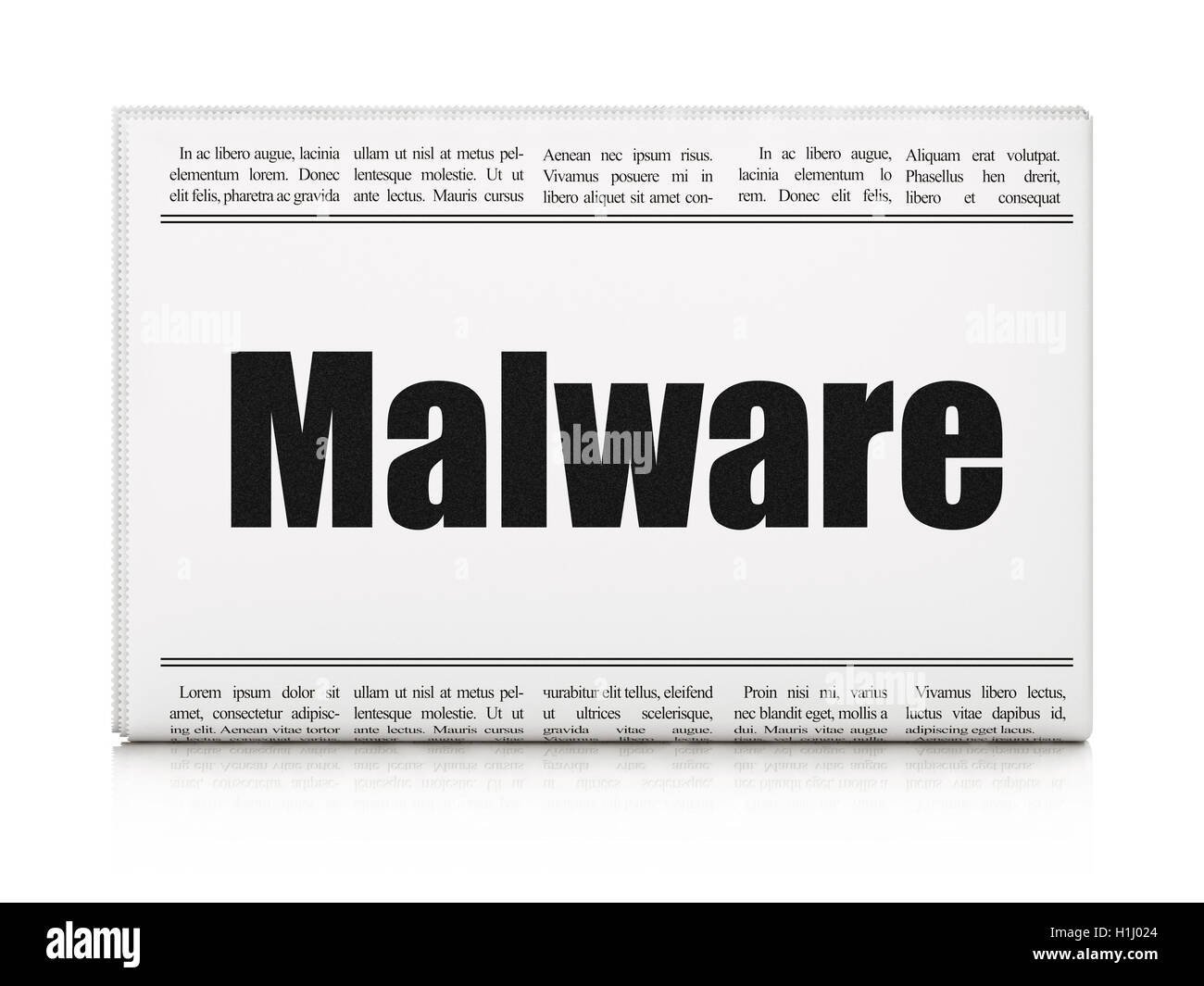 Security concept: newspaper headline Malware Stock Photo - Alamy Security concept: newspaper headline Malware Stock Photo - Alamy