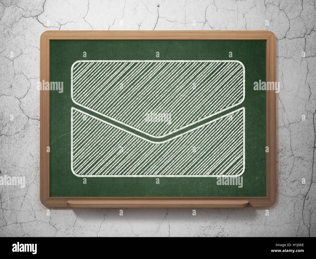 Finance concept: Email on chalkboard background Stock Photo - Alamy