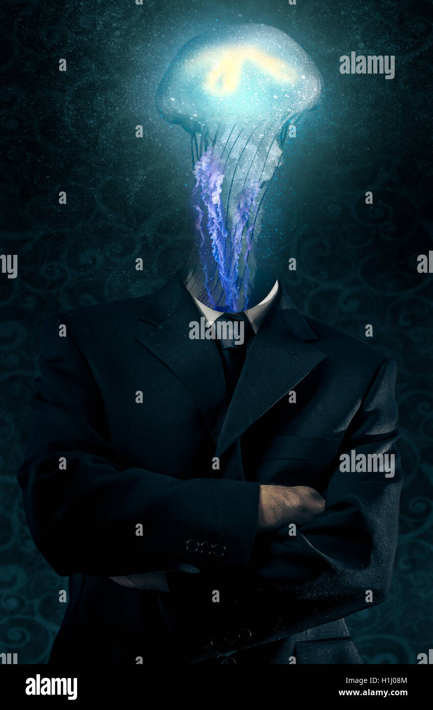 Medusa, jellyfish, Male model, evil, blind, fallen angel of deat Stock ...
