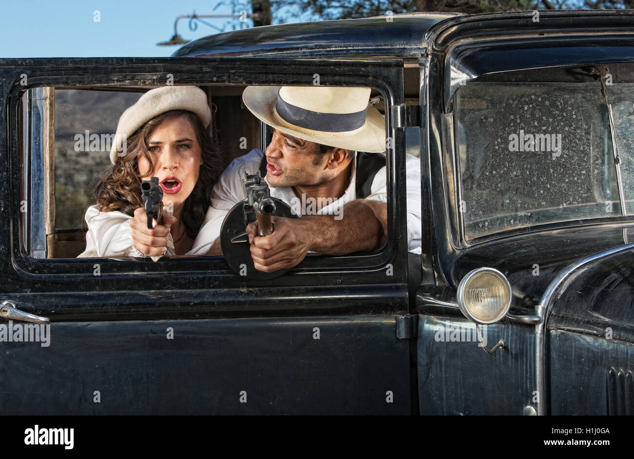 1920s Era Criminals Shooting Stock Photo - Alamy