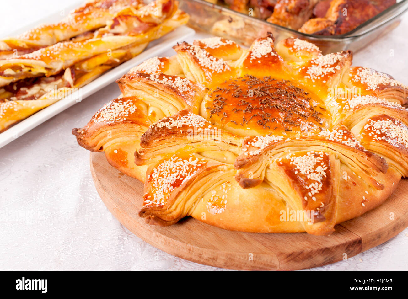 Bread on the table Stock Photo - Alamy