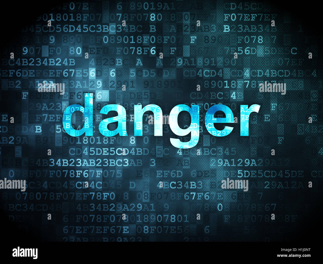 Safety concept: Danger on digital background Stock Photo - Alamy