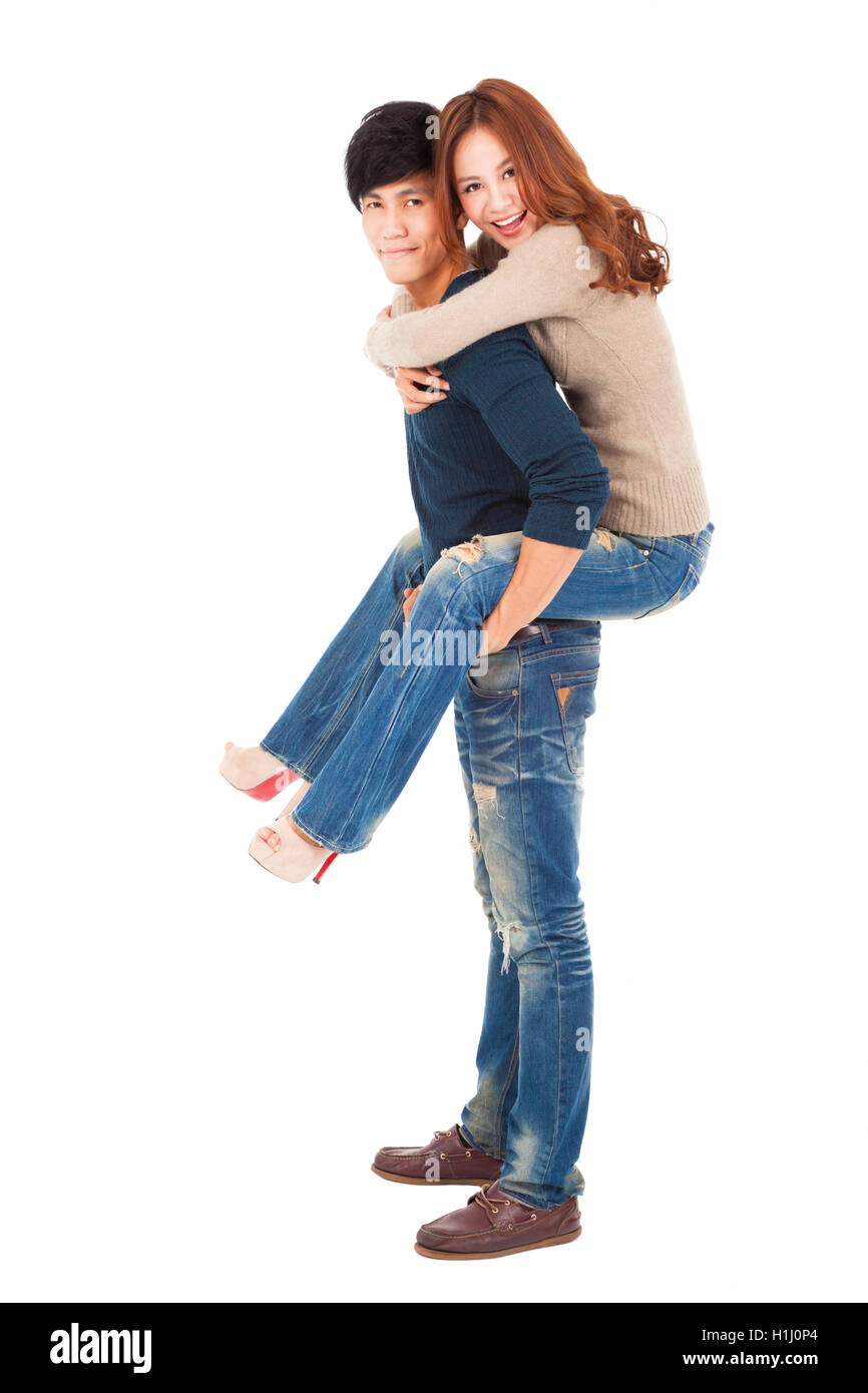 Couple hugging and laughing Cut Out Stock Images & Pictures - Alamy