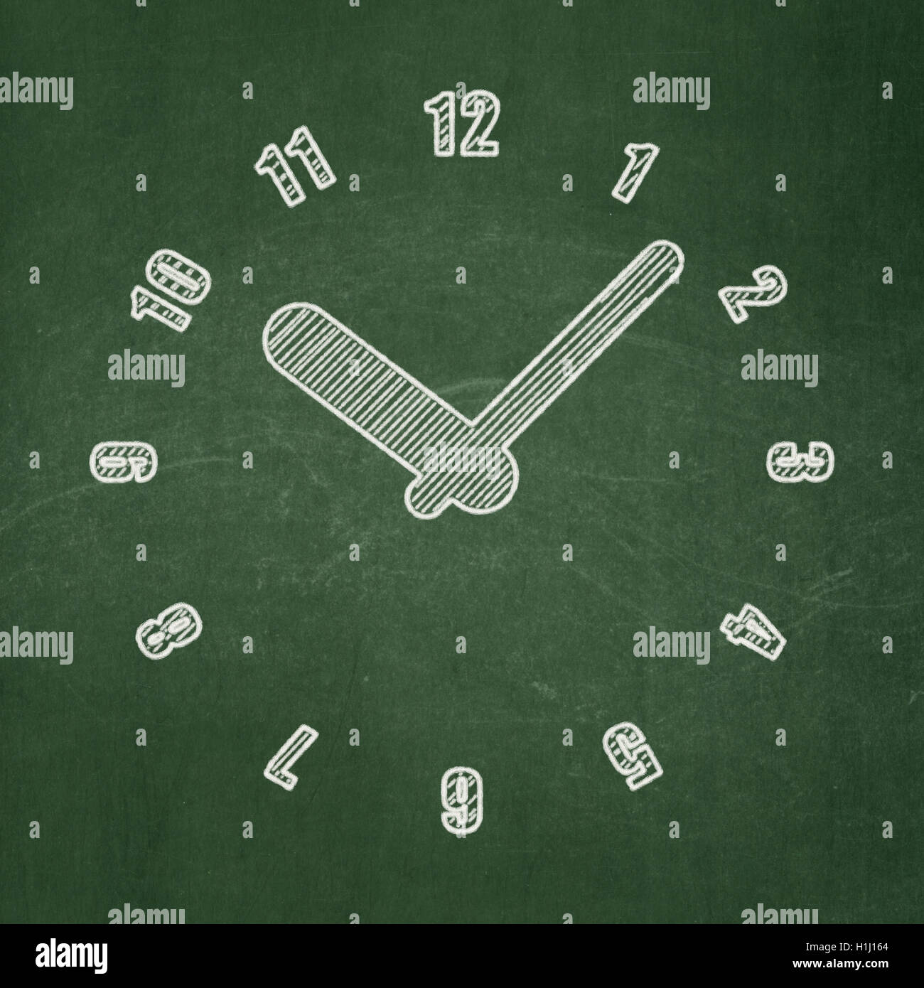 Time concept: Clock on chalkboard background Stock Photo - Alamy