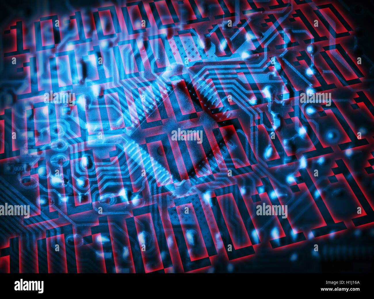 Futuristic integrated circuit Stock Photo - Alamy