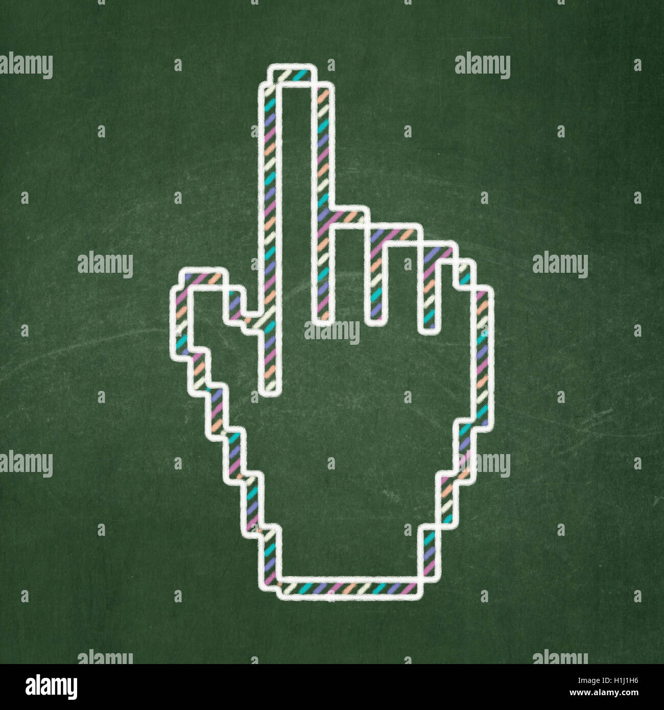Web design concept: Mouse Cursor on chalkboard background Stock Photo - Alamy
