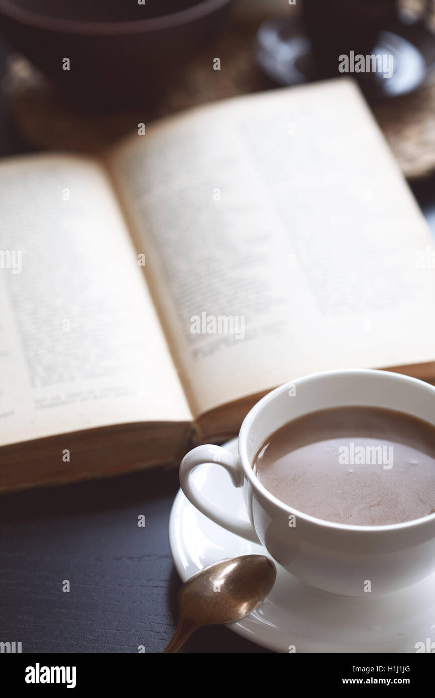 Coffee and book Stock Photo - Alamy