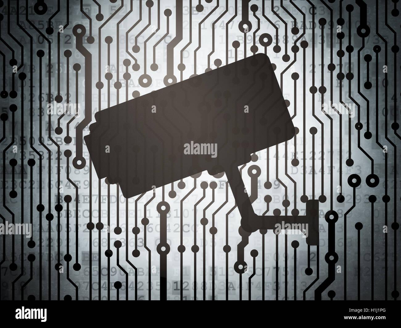 Security concept: circuit board with Cctv Camera Stock Photo - Alamy
