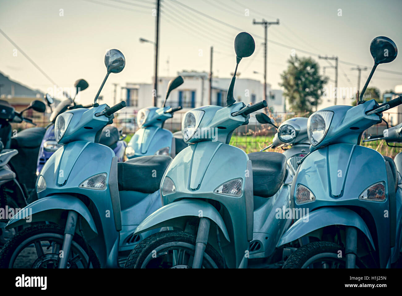 Blue scooter design hi-res stock photography and images - Alamy