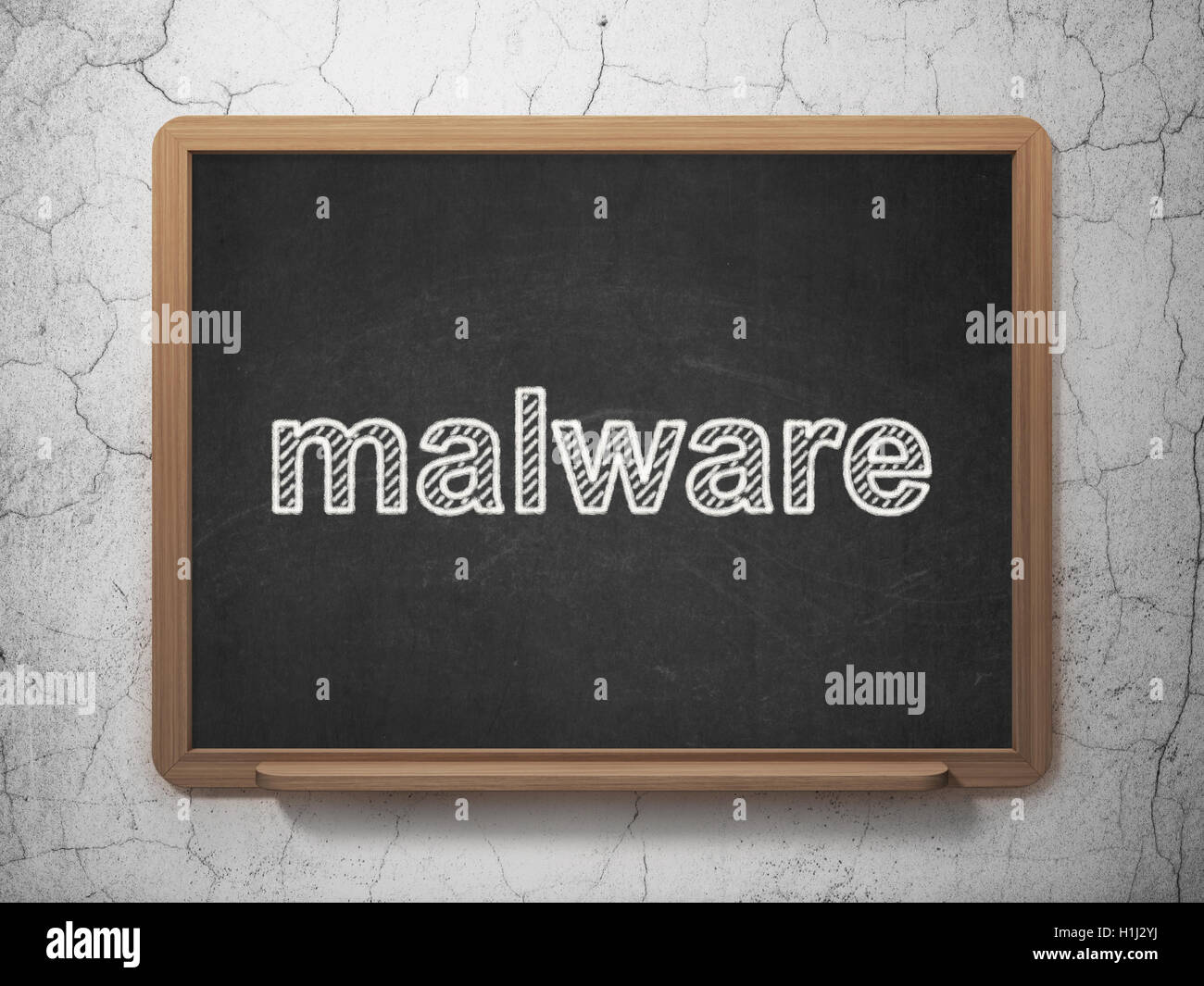 Privacy concept: Malware on chalkboard background Stock Photo - Alamy