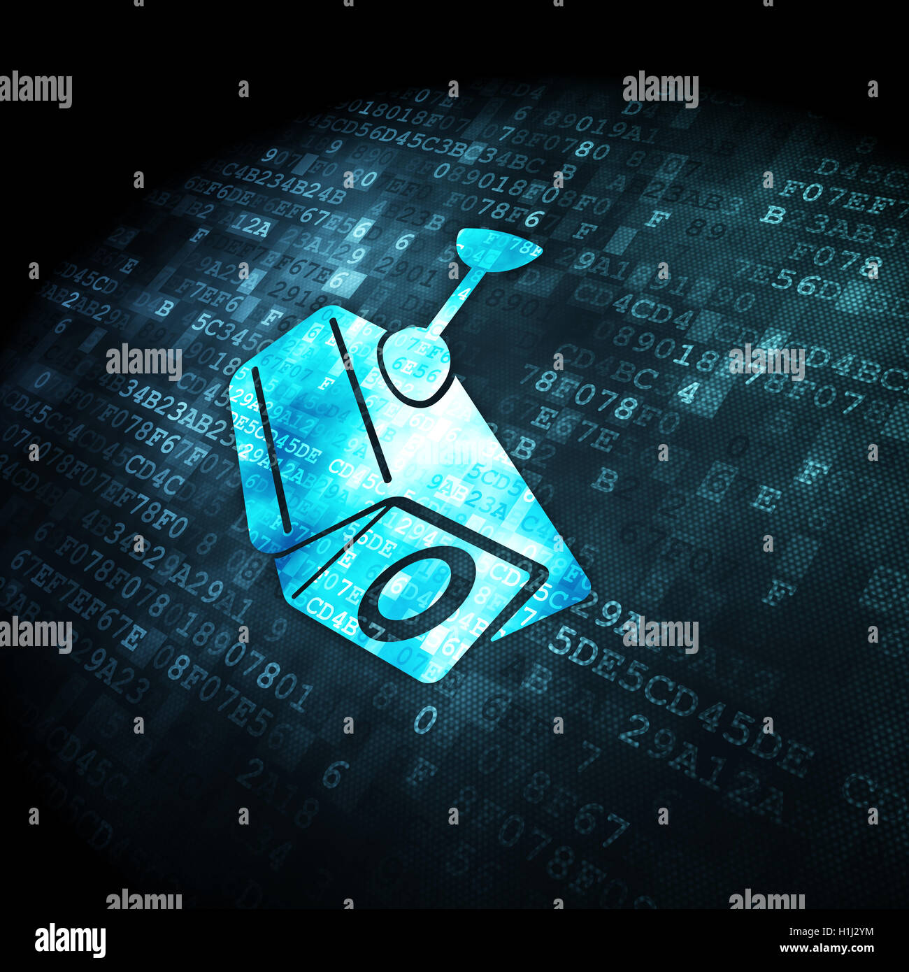 Safety concept: Cctv Camera on digital background Stock Photo - Alamy